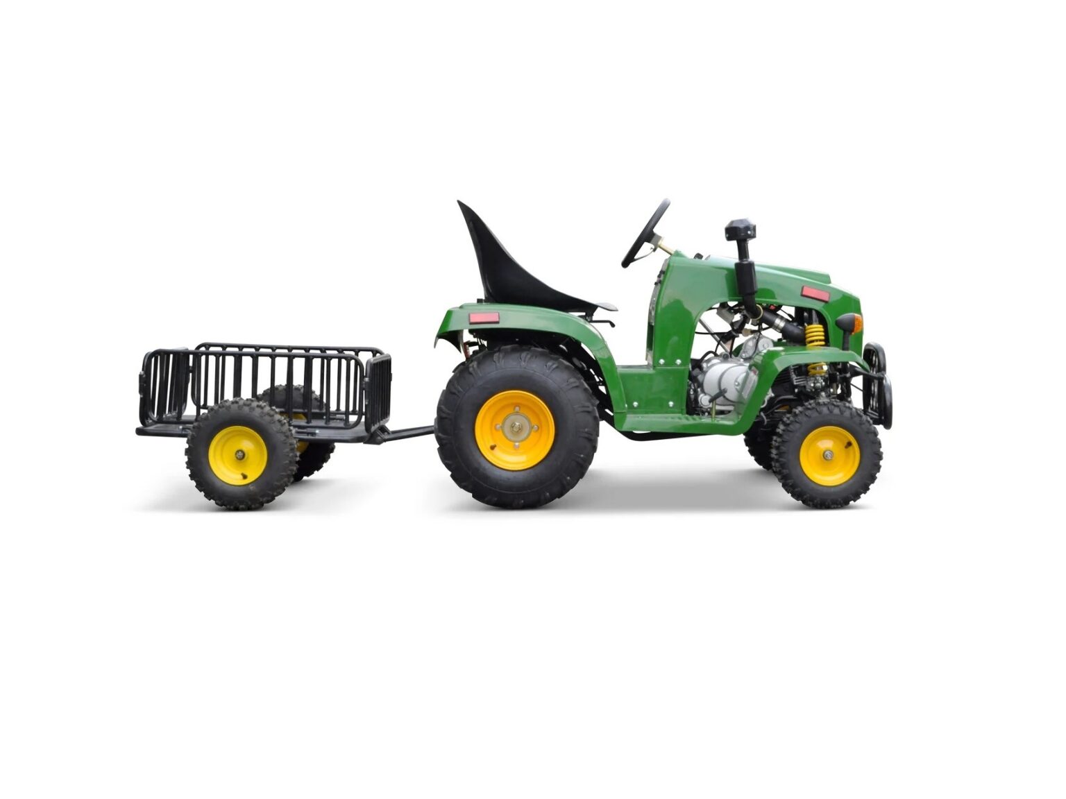 Mini-Traktor grün mit 110ccm 4-Taktmotor mit 4-Ganggetriebe und ...